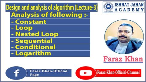 Design And Analysis Of Algorithm Lecture3 Faraz Khan Youtube