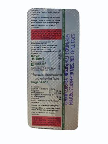 Pregabalin Methylcobalamin Nortriptyline Tablets At Best Price In New Delhi