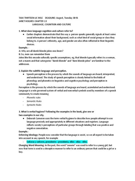 Language Cognition And Culture Pdf Cognitive Science Cognition