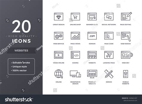 Browser Line Icon Stock Vectors Images Vector Art Shutterstock