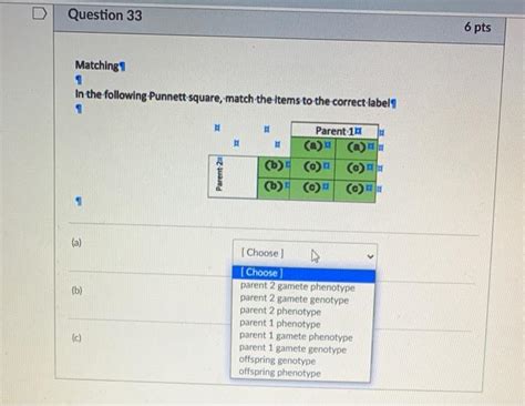 Solved D Question 33 6 Pts Matching 1 In The Following Chegg Com