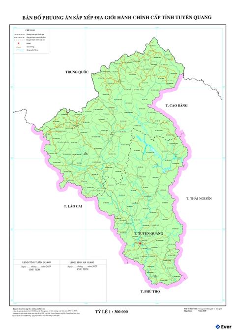 Bản đồ Tuyên Quang Sau Sáp Nhập