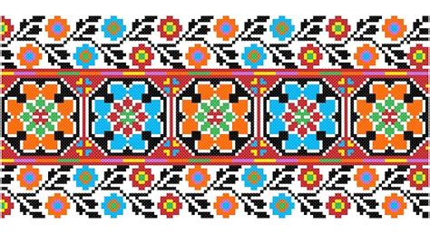 오래된 수제 크로스 스티치 민족 우크라이나 패턴처럼 좋은 자수 우크라이나어 수건 장식품 Rushnyk 호출 벡터 0명에 대한