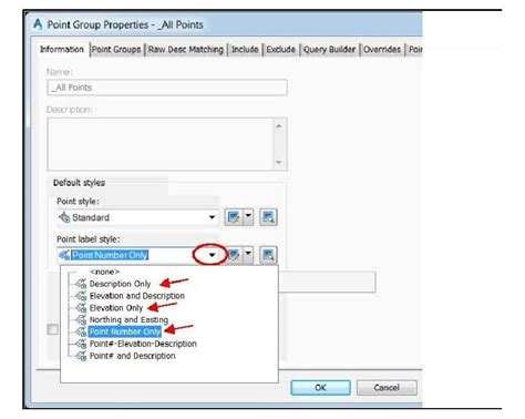 Solved Point Label Styles Autodesk Community