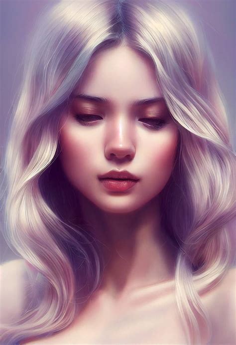 Фото Девушка с розово фиолетовыми волосами