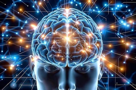 Brain With Interconnected Neural Networks Glowing Synapses Futuristic Technology Artificial Inte