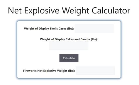 Net Explosive Weight Calculator Savvy Calculator Net Explosive Weight Calculator Savvy Calculator