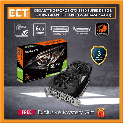 Gigabyte Geforce GTX 1660 Super D6 6GB GDDR6 Graphic Card (GV-N166SD6-6GD)
