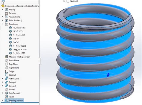 compression spring equation driven in solidworks grabcad tutorials