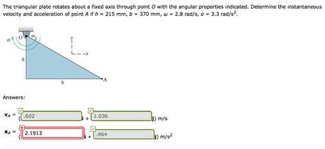 solved the triangular plate rotates about a fixed axis