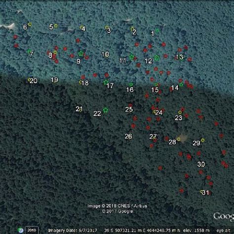 Distribution Map Of Sampling Plots Numbers Gaps Red Circle And Download Scientific Diagram