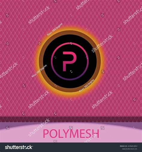 Polymesh Polyx Cryptocurrency Coin Logo Background Stock Vector Royalty Free