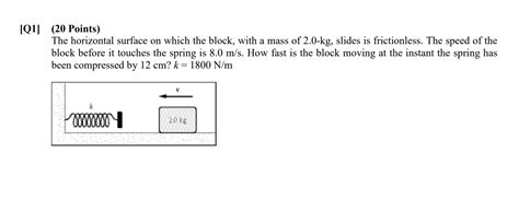 Solved Q Points The Horizontal Surface On Which The Chegg