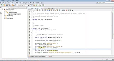 menghitung keliling jajar genjang menggunakan netbeans