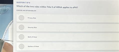 Solved Question 7 ﻿of 8which Of The Two Rules Within Title
