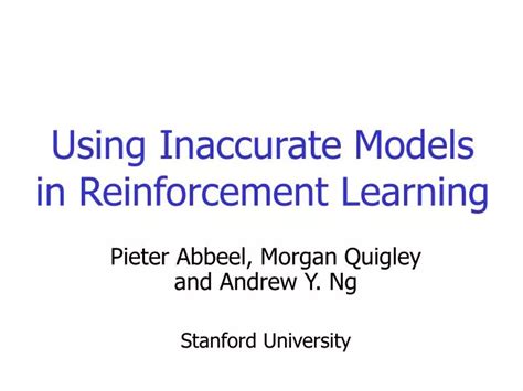 Ppt Using Inaccurate Models In Reinforcement Learning Powerpoint