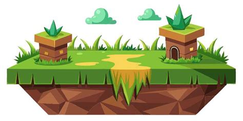 Elevate Your Game Design With Downloadable 2d Grassy Platform Assets