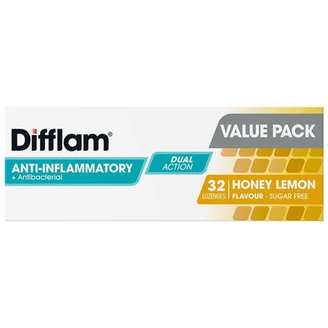 Buy Difflam Anti Inflammatory Honey Lemon Sore Throat Value Pack 32 Lozenges Online At Chemist