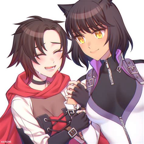 Rwby Ruby X Blake