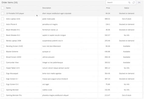Sourcing Platform Table Is Not S Not Compliant With Fiori When