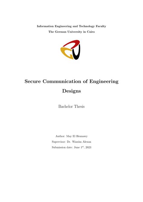 pdf secure communication of engineering designs bachelor thesis