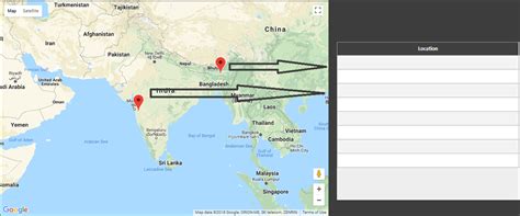 Javascript With Google Maps API How To Fill A A Html Table With All Visible Markers On