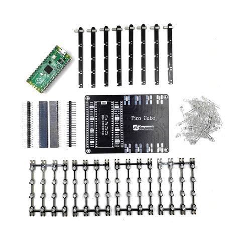 sb components raspberry pi pico led cube 4x4x4 red leds elektor