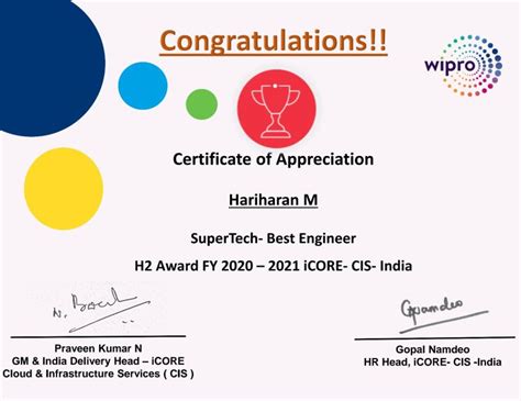 Hariharan Murugesan On Linkedin H2 Awards
