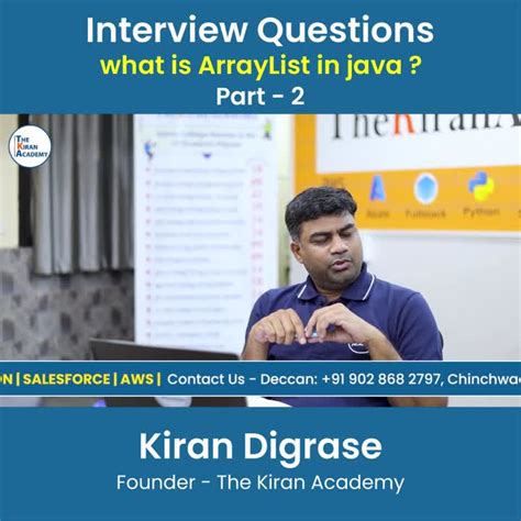 the kiran academy java by kiran on linkedin what is arraylist in java