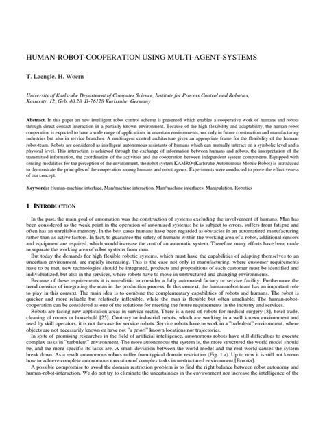 multi agent robotics pdf robot robotics