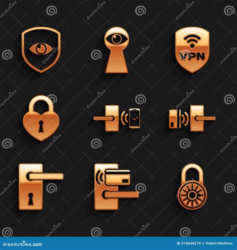 Set Digital Door Lock With Wireless Safe Combination Wheel Door Handle And Castle The