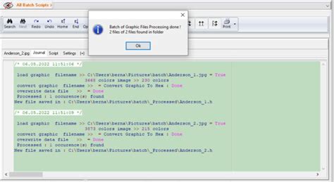 convert multiple bitmap files into data in one run bitmap2lcd