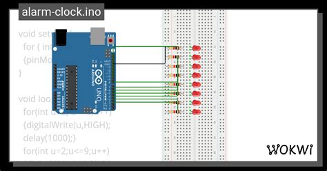 Alarm Clock Ino Copy Wokwi ESP32 STM32 Arduino Simulator