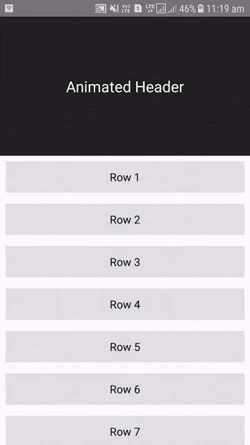 How To Shrink Header Instead Of Just Moving It Up Issue PedroBern React Native