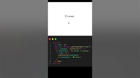 simple countdown timer ⏱ source code in bio n45 javascript frontend
