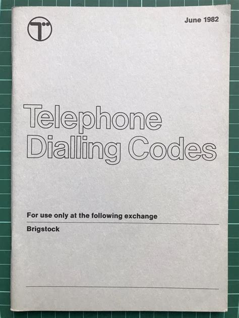 Vintage Gpo Post Office Bt Telephone Dialling Code Booklet Brigstock June 1982 £12 99