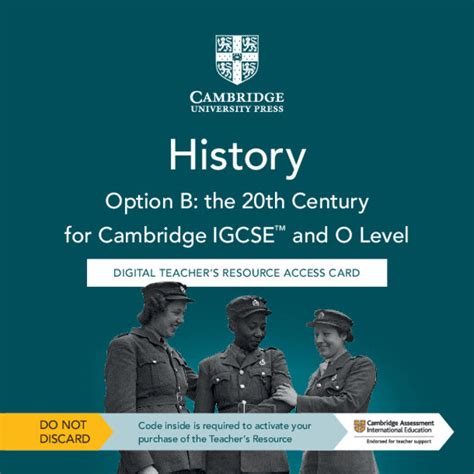 Cambridge Igcse™ And O Level History Option B The 20th Century Digita Cambridge University