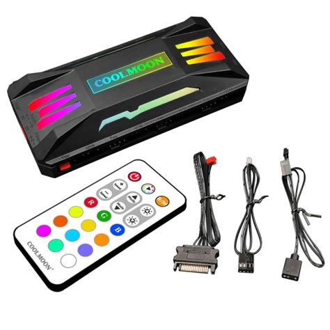 argb controller 4 pin pwm temperature control 5v 3 pin synchronization wireless remote control