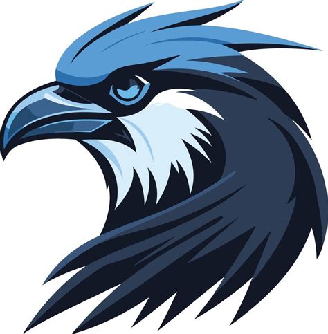 A Bold Stylized Blue And Black Hawk Head Logo Design 49424923 Vector Art At Vecteezy
