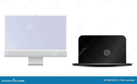 Realistic Computer Screen Mockup Computer Monitor Mockup Banner