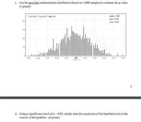 solved c use the provided randomization distribution based
