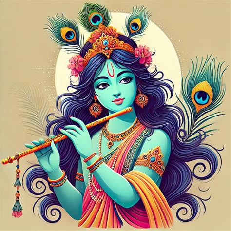Radiant Krishna Janmashtami Graphics Premium Ai Generated Image