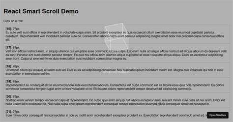 React Smart Scroll Demo Forked Codesandbox