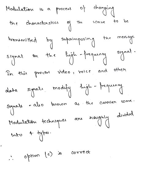 Modulation Is Of Physics Questions