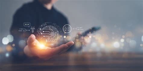 ChatBot Using And Chatting Artificial Intelligence Generative AI Stock Photo Image Of Robot