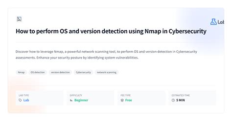 nmap 으로 os 및 버전 감지 방법 사이버 보안 labex