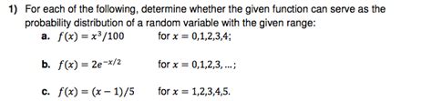 Solved For Each Of The Following Determine Whether The Chegg