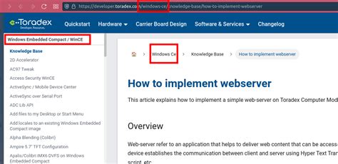 How To Implement Webserver Technical Support Toradex Community