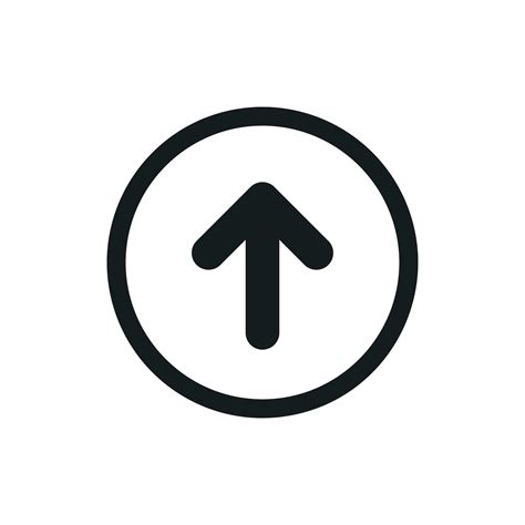 Arrow Up Vector Icon Forward Arrow Sign Illustration 25926871 Vector