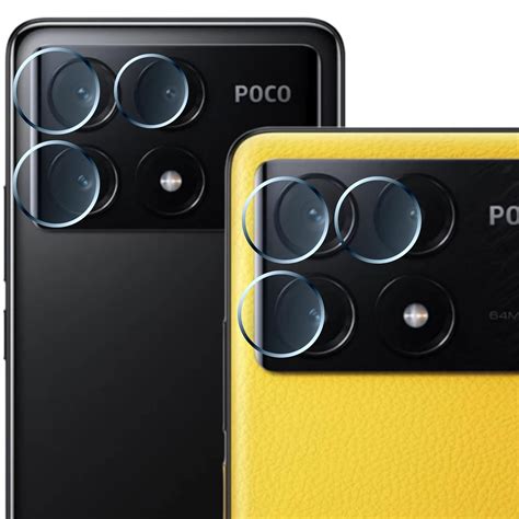 EMUNKS Pacf Of Poco X Pro G Camera Lens Screen Protector D Anti Shock Anti Scratch Clear